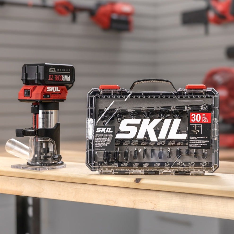 30 Pc. Carbide-Tipped Router Bit Set | SKIL (RTB7502)