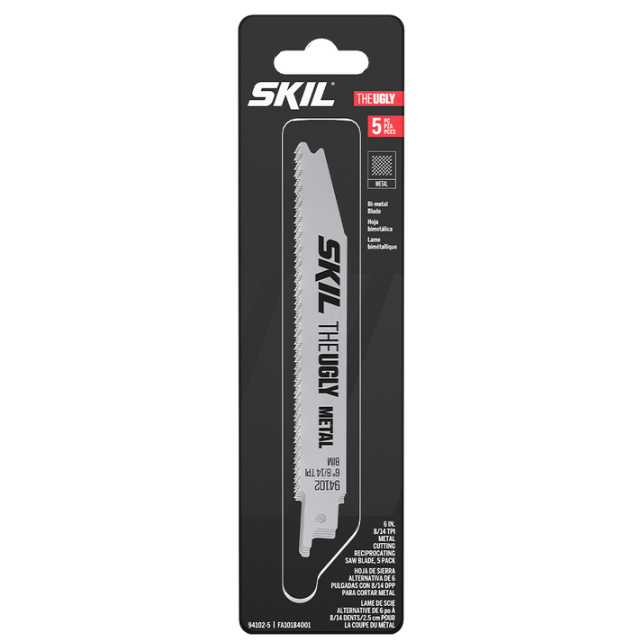 The UGLY 6 In. 8/14 TPI Metal Cutting Reciprocating Saw Blade, 5-Pack ...