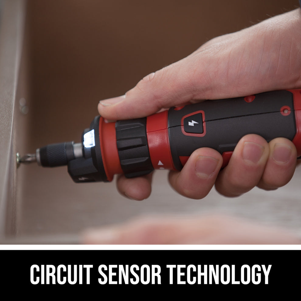 Rechargeable 4V Screwdriver with Circuit Sensor™ Technology