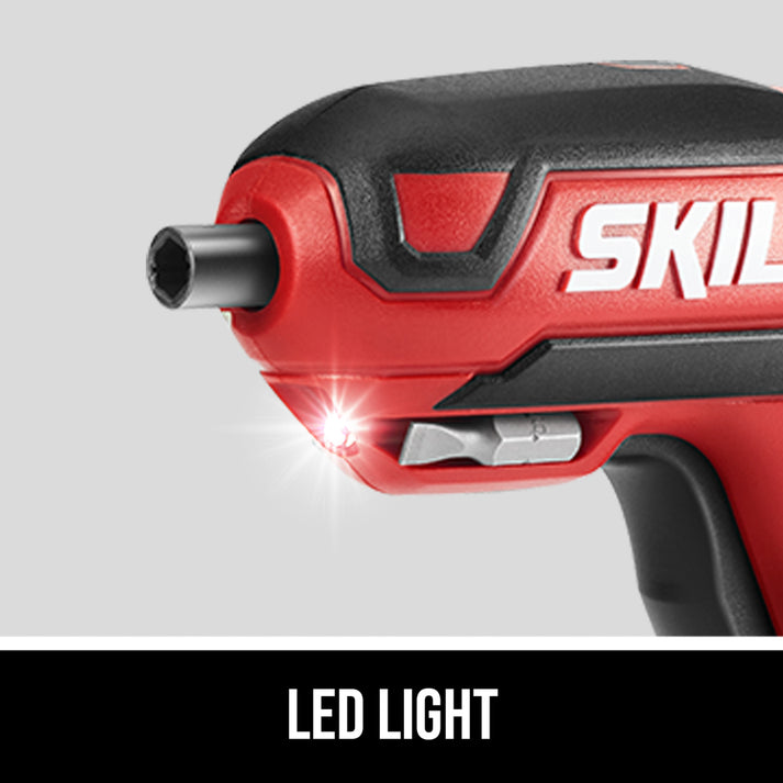 SKIL 4V Cordless Screwdriver with 42PC Bit Set, Rechargeable Lithium ...