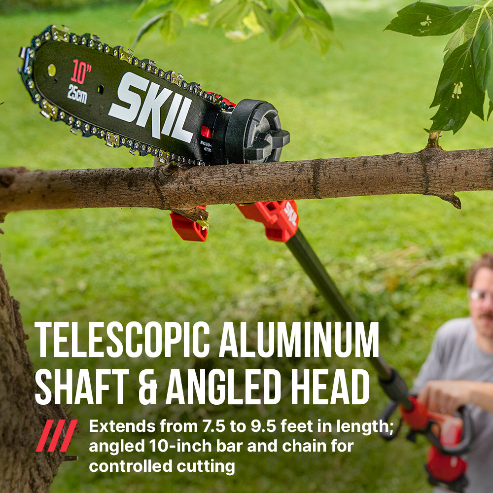 SKIL PWR CORE 40™ Brushless 40V 10-Inch Pole Saw, 10-Foot Reach ...