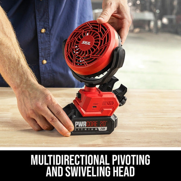 12V/20V Brushless 4 In. Clamp Fan, Tool Only | SKIL (FN0400D-00)