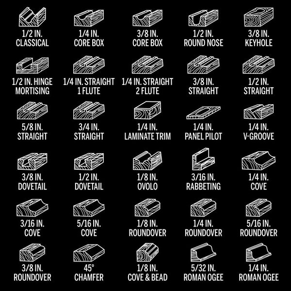 30 Pc. Carbide-Tipped Router Bit Set | SKIL (RTB7502)